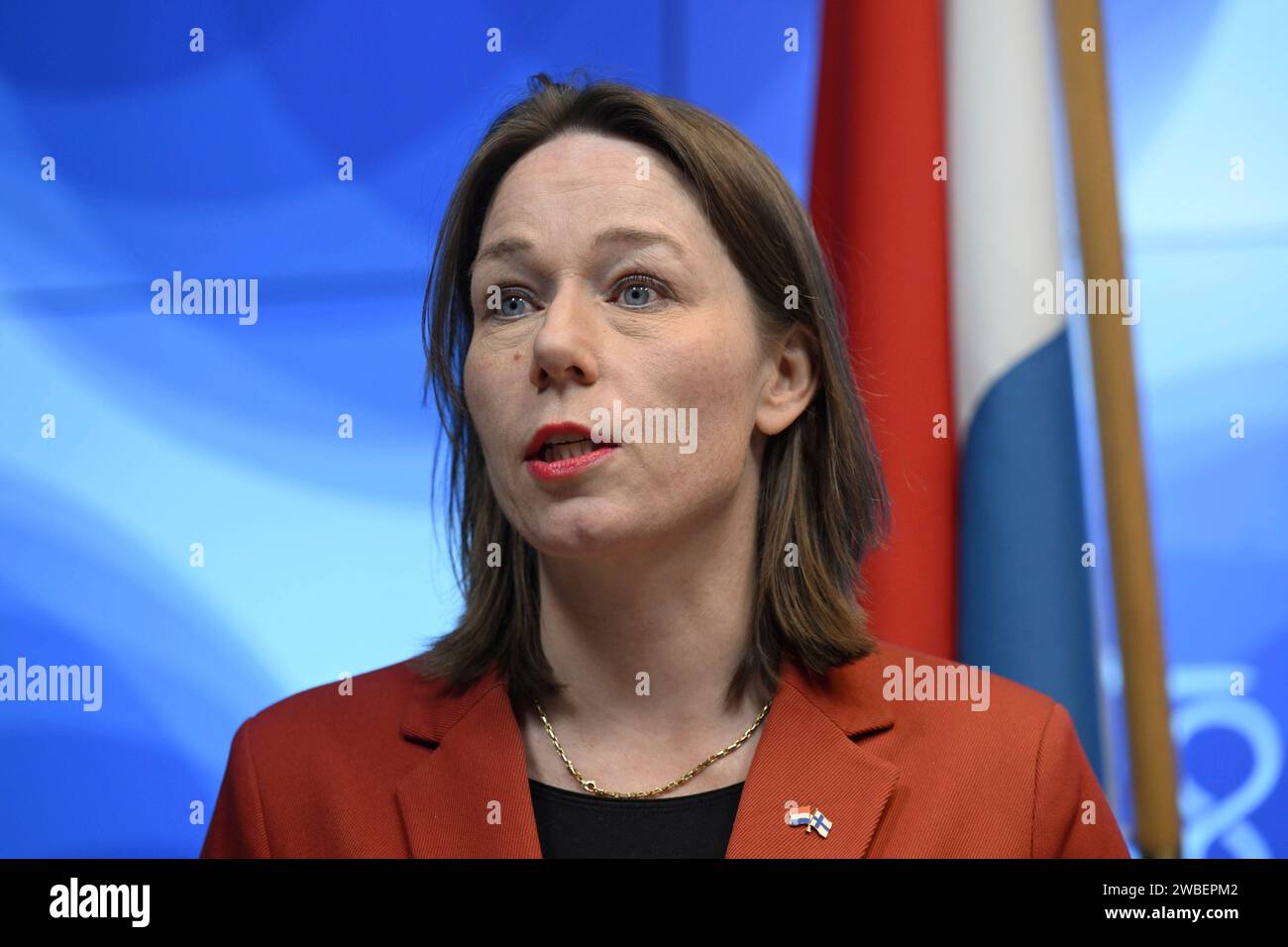 Dutch Foreign Minister Hanke Bruins Slot reacts during a joint press ...