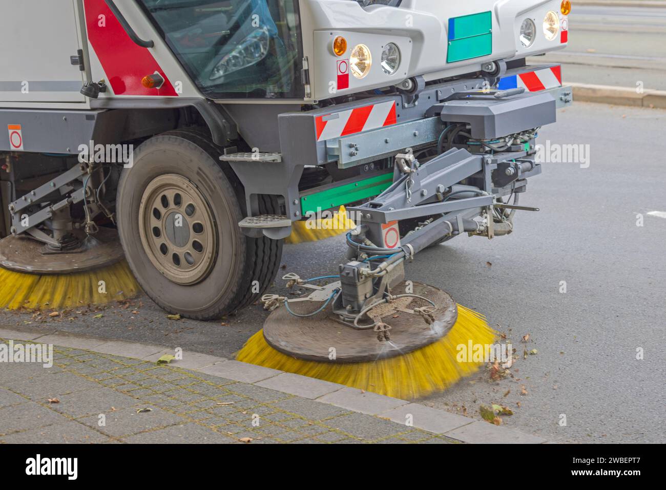 Road Sweeper Machine Cleaning City Street Vehicle Stock Photo - Alamy