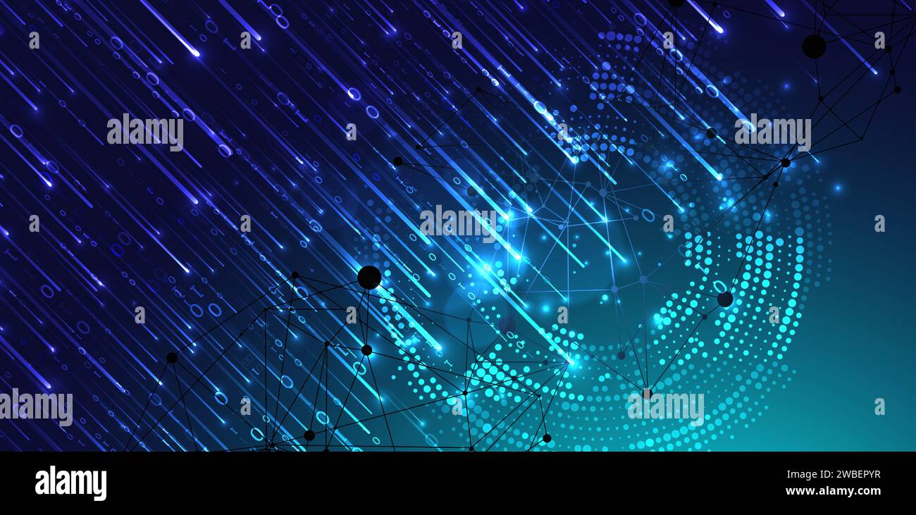 Information data technology background. Hand drawn vector Stock Vector ...