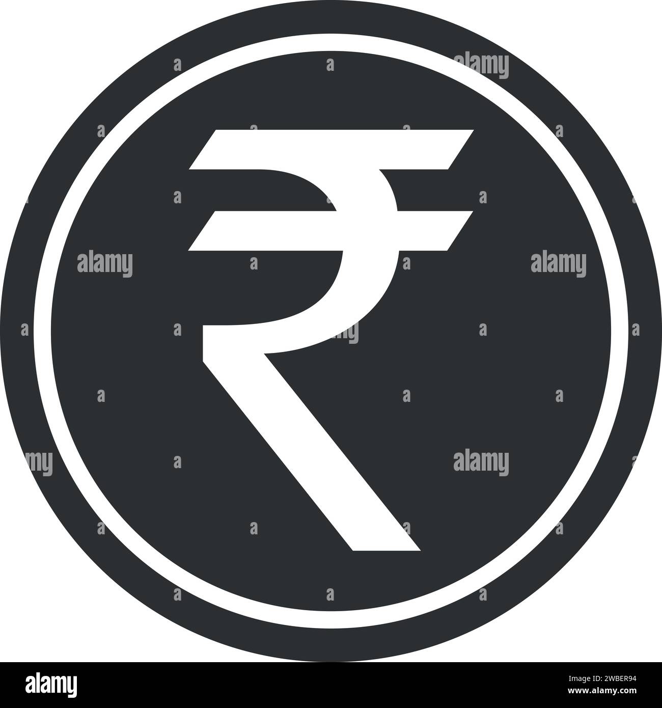 Indian Rupee Sign Icon in Flat Style Stock Vector Image & Art - Alamy