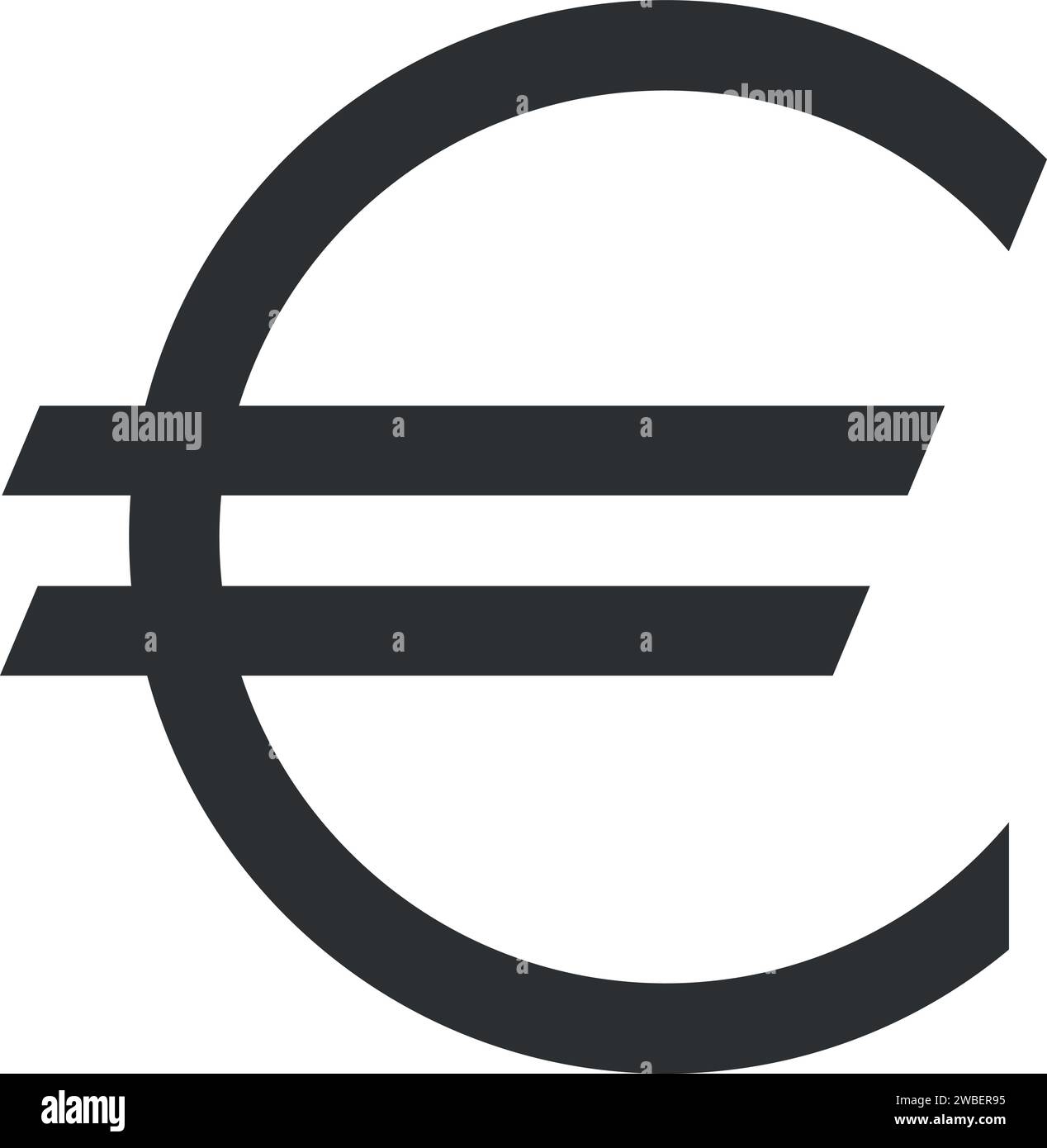 Euro Sign Icon in Flat Style Stock Vector Image & Art - Alamy