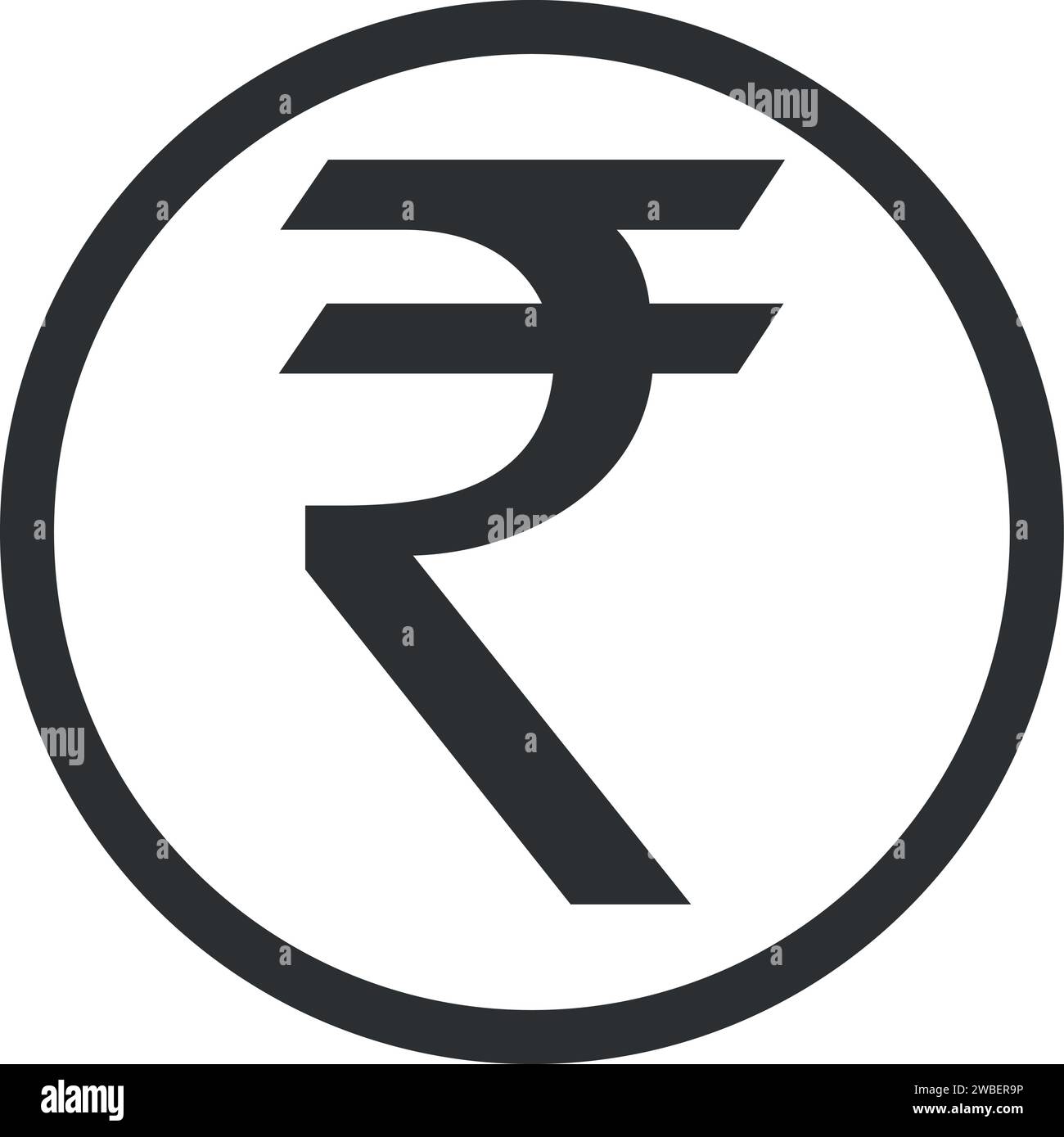 Indian Rupee Sign Icon in Flat Style Stock Vector Image & Art - Alamy