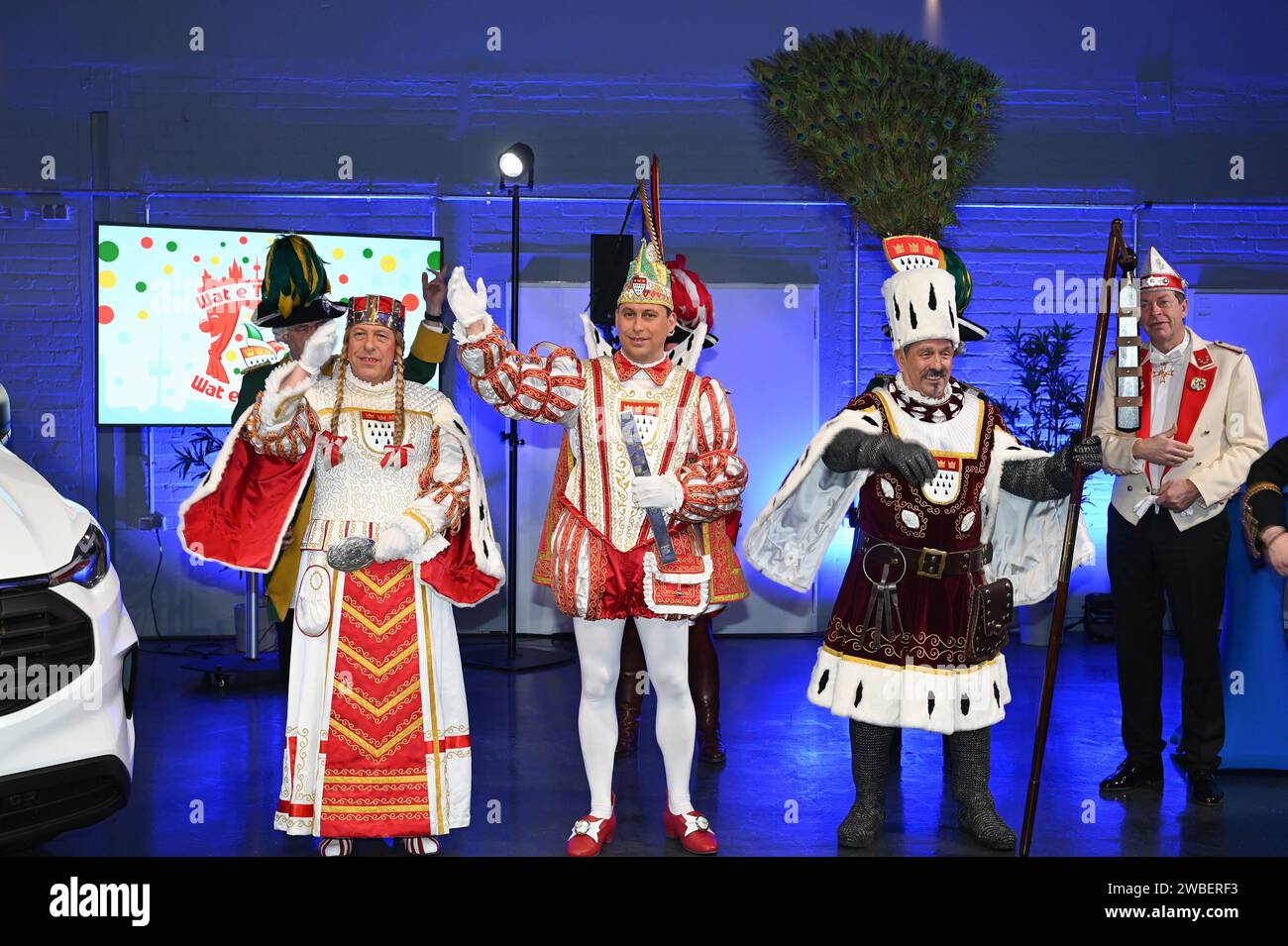 Das Kölner Karneval Dreigestirn der Karnevalsession 2023 / 2024. l-r ...