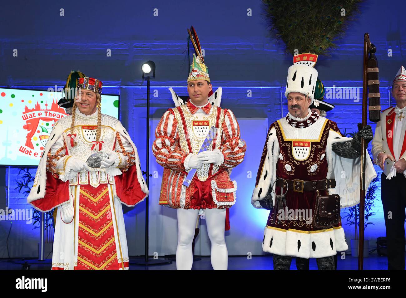 Das Kölner Karneval Dreigestirn der Karnevalsession 2023 / 2024. l-r ...