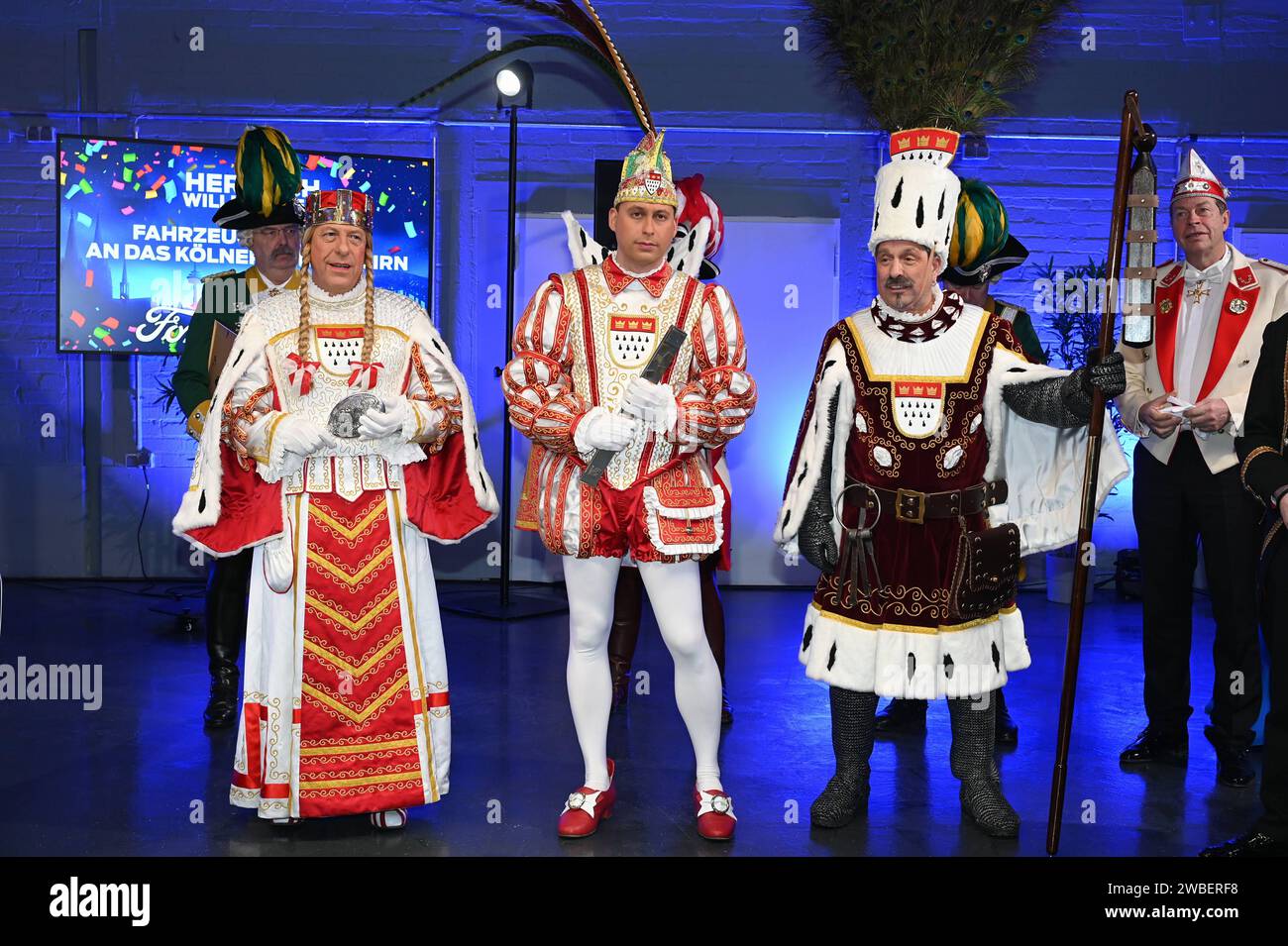 Das Kölner Karneval Dreigestirn der Karnevalsession 2023 / 2024. l-r ...
