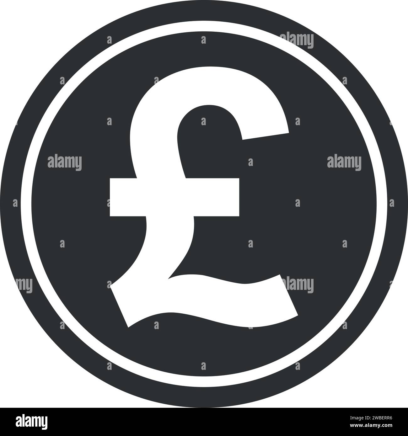 British Pound Sterling Sign Icon in Flat Style Stock Vector Image & Art ...