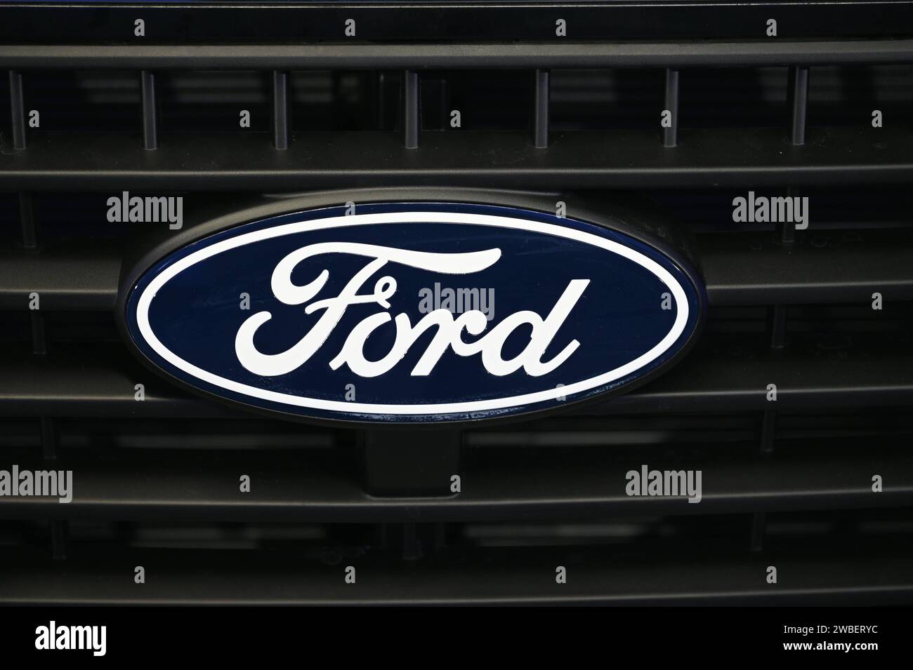 Logo, Schriftzug des Autohersteller FORD an einem Fahrzeug *** Logo ...