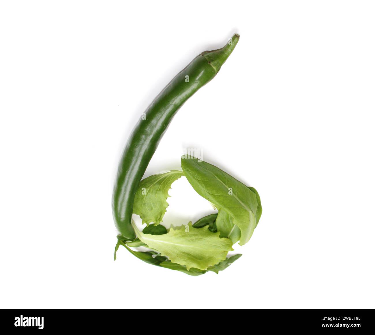 number 6, six from green chili pepper, salad for encyclopedias, cook ...