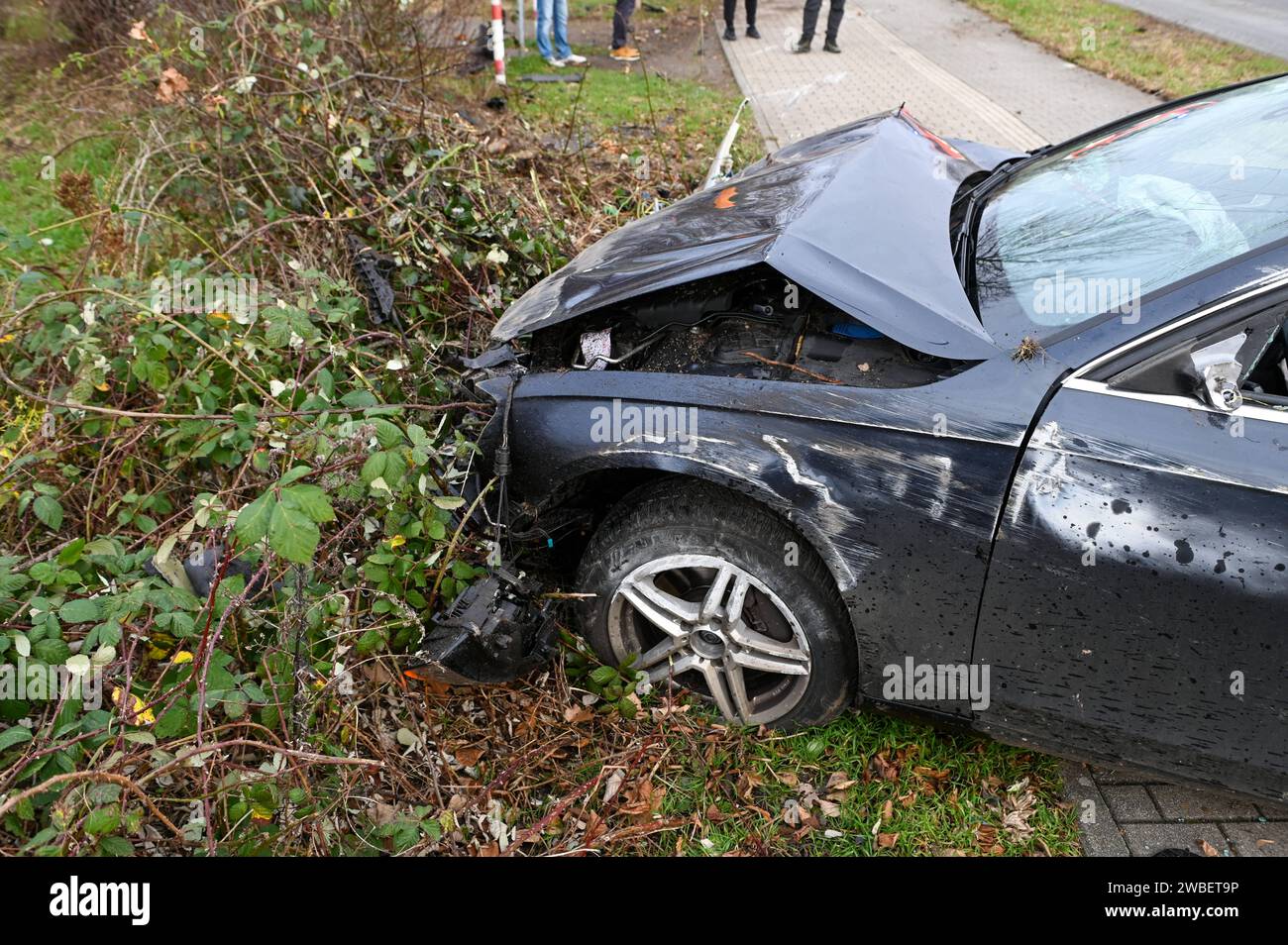 Leipzig - Audi kommt von B87 ab, fällt Baum und kracht in Elektrokasten - ein Schwerverletzter ...