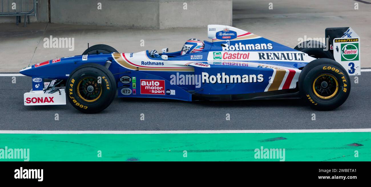 Ted Zorbas in Jacques Villeneuve's, 1997, Williams FW19 during the 75th ...