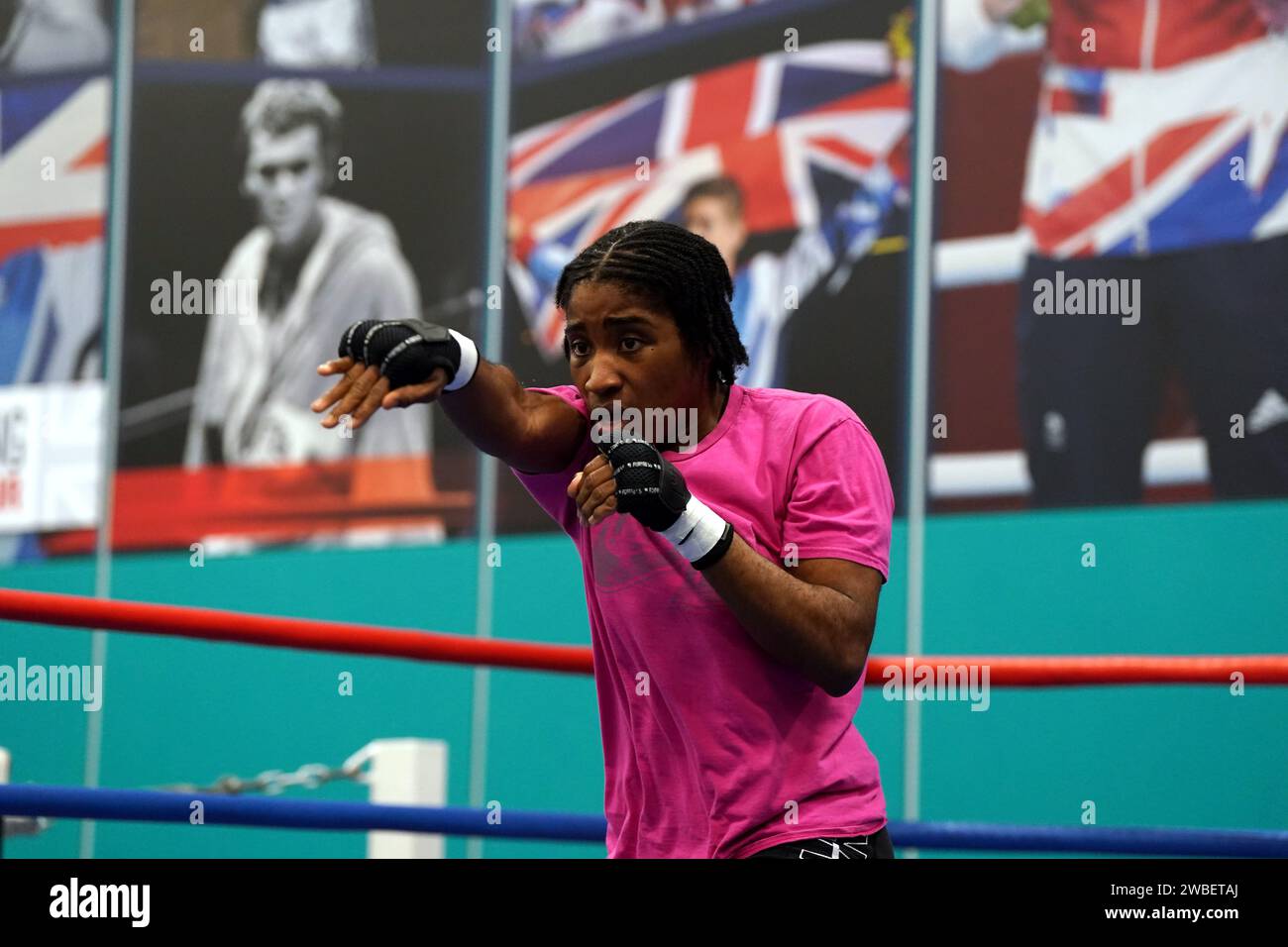 Cindy Ngamba during a media day at The English Institute of Sport ...