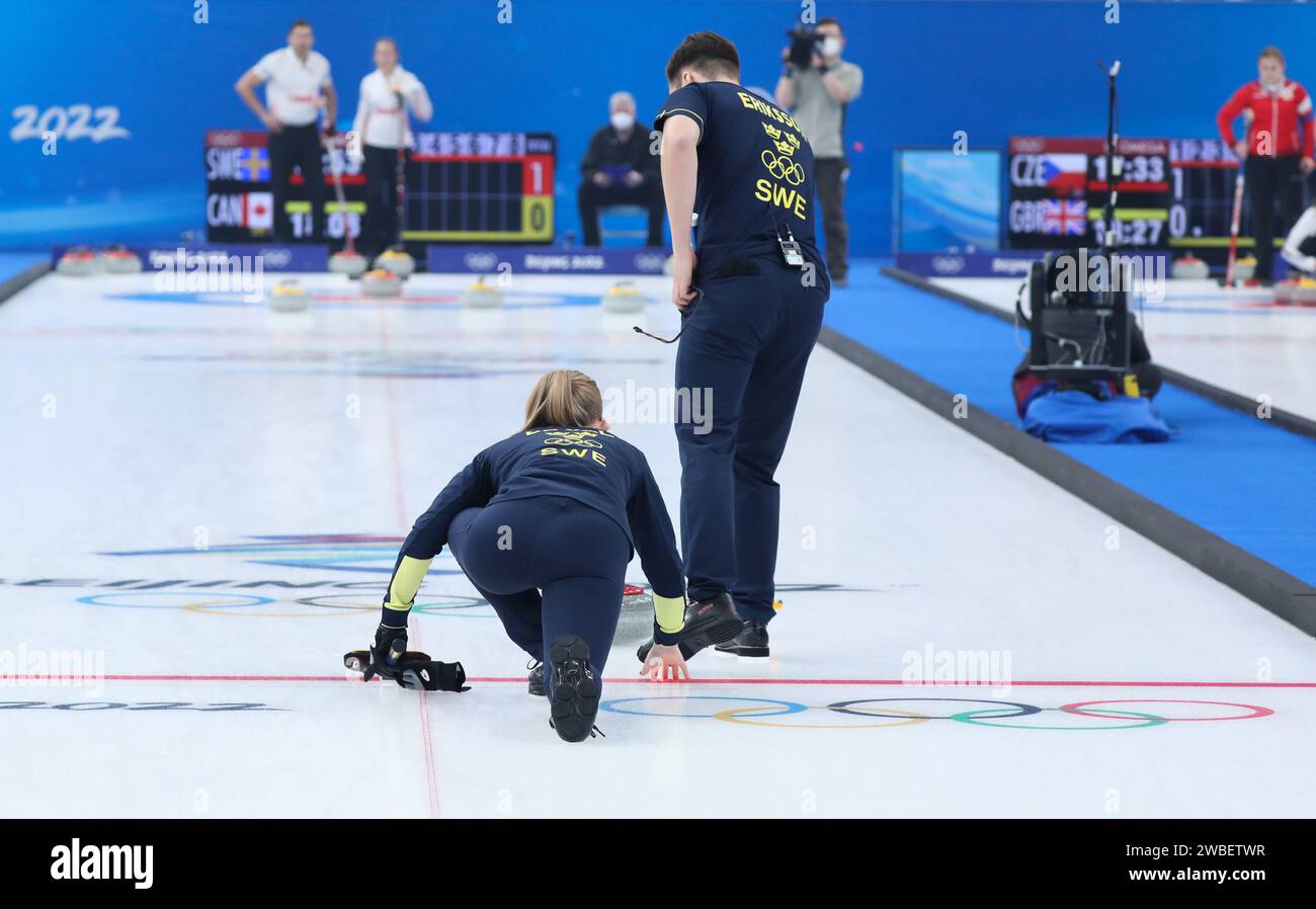 FEB 5, 2022 - Beijing, China: Almida de Val and Oskar Eriksson of Team ...