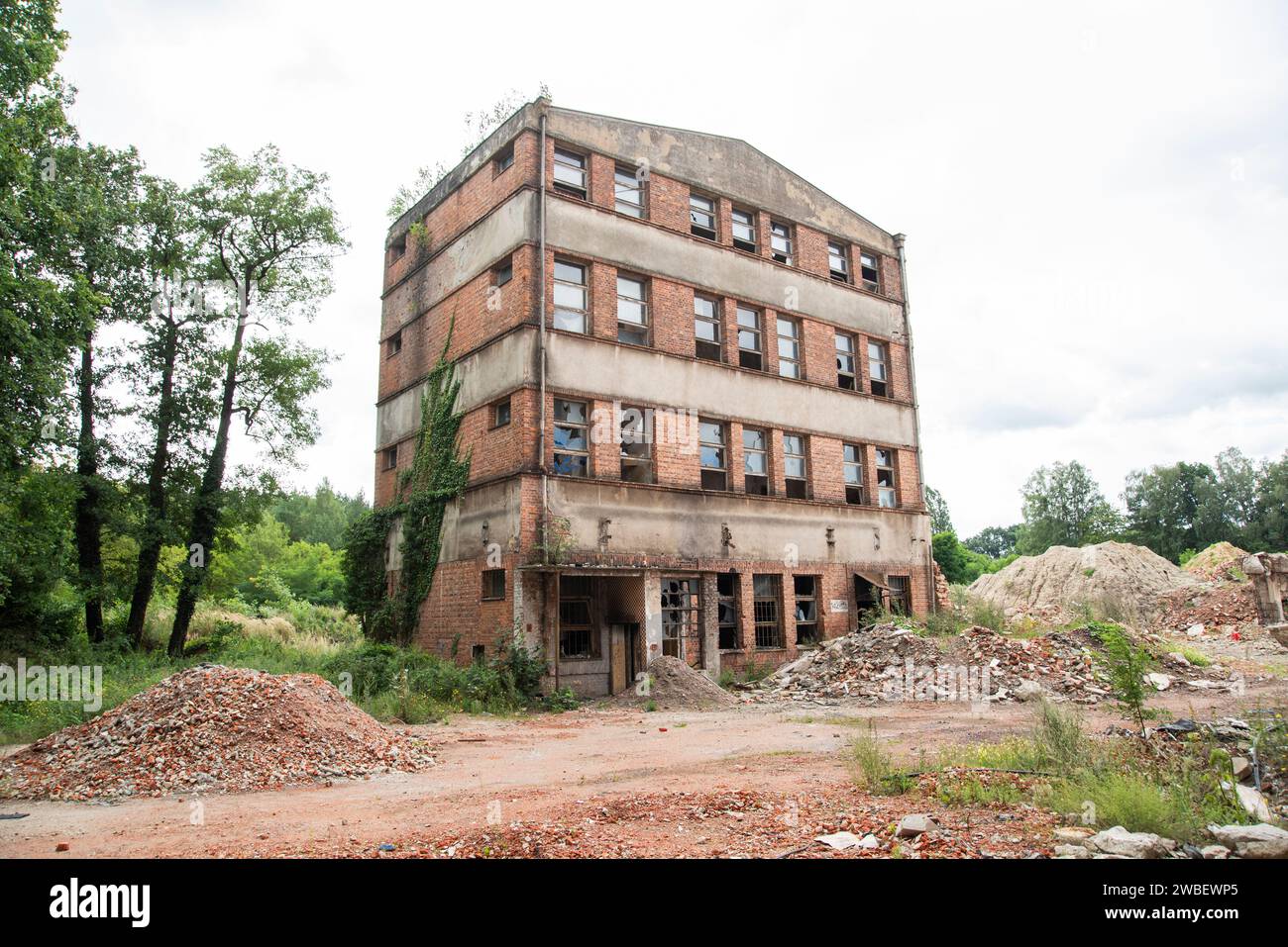 Old destroyed factory in Poland. Urbex made of brick Stock Photo - Alamy