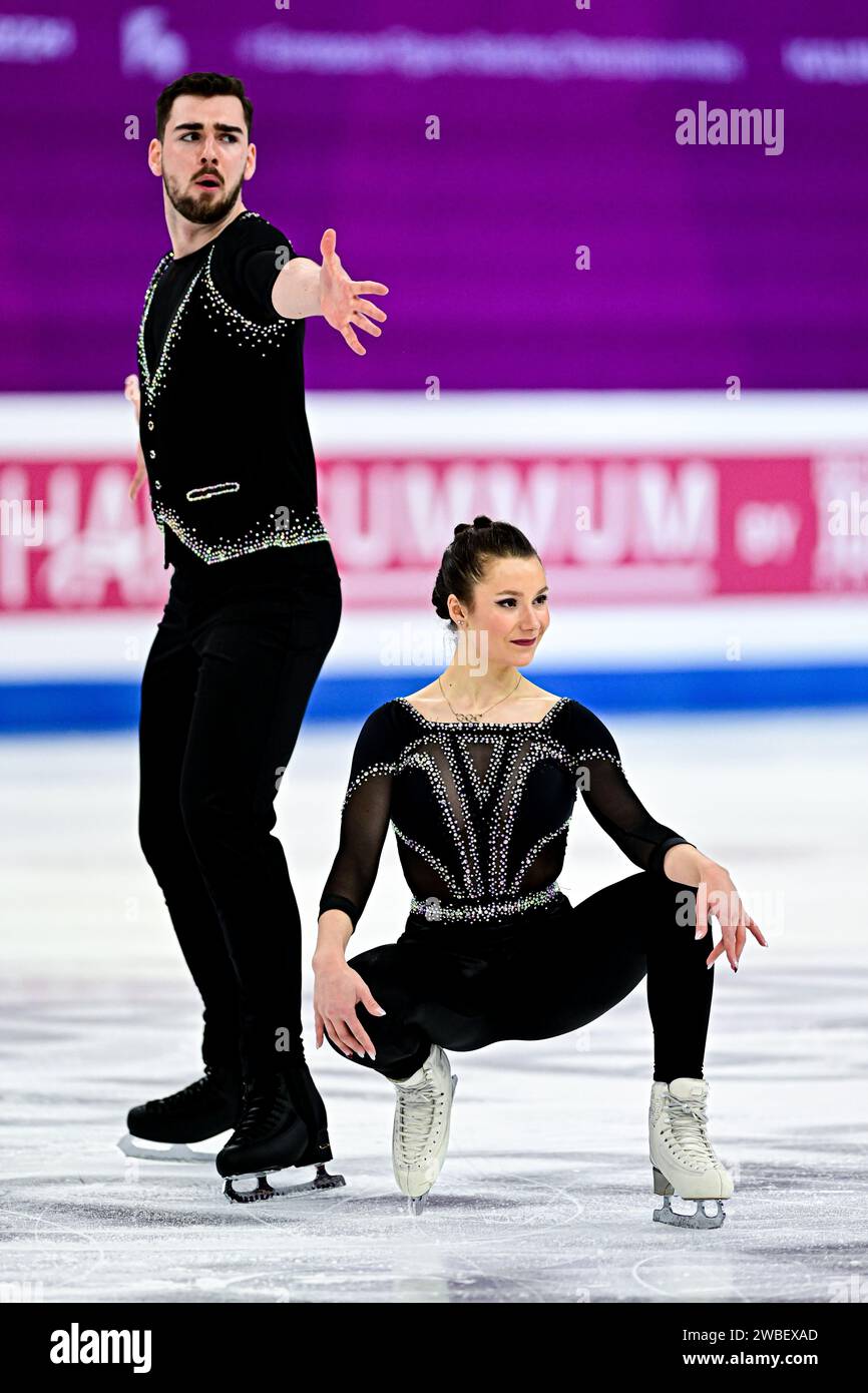 Annika HOCKE & Robert KUNKEL (GER), during Pairs Short Program, at the ...