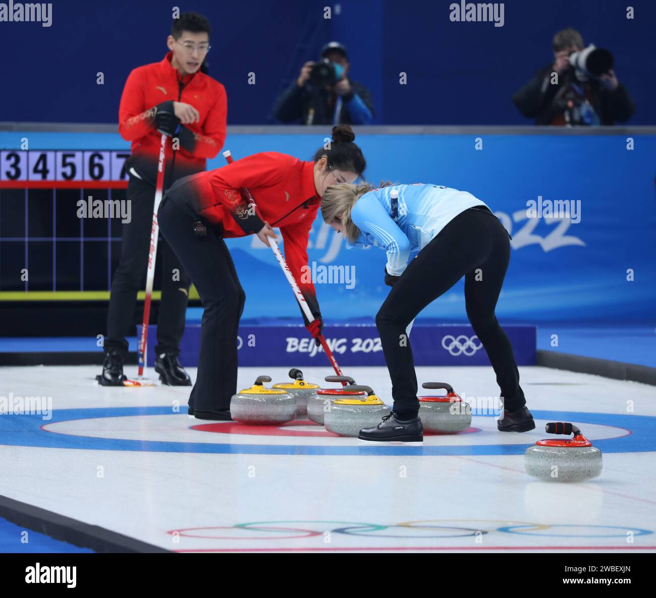 FEB 5, 2022 - Beijing, China: Vicky Persinger and Chris Plys of Team ...