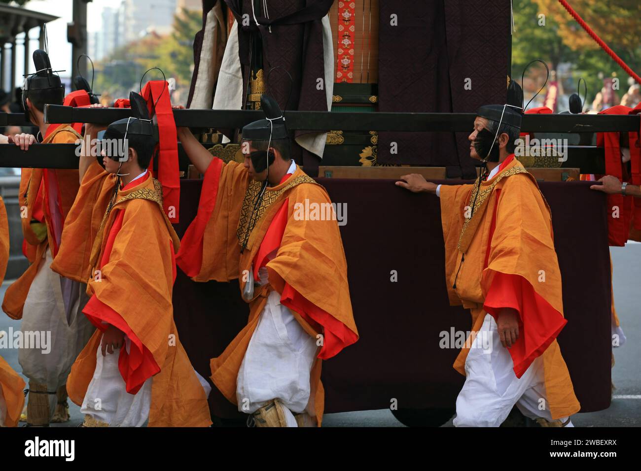 Kyoto, Japan - October 22, 2007: The participant of Shinko-retsu ...