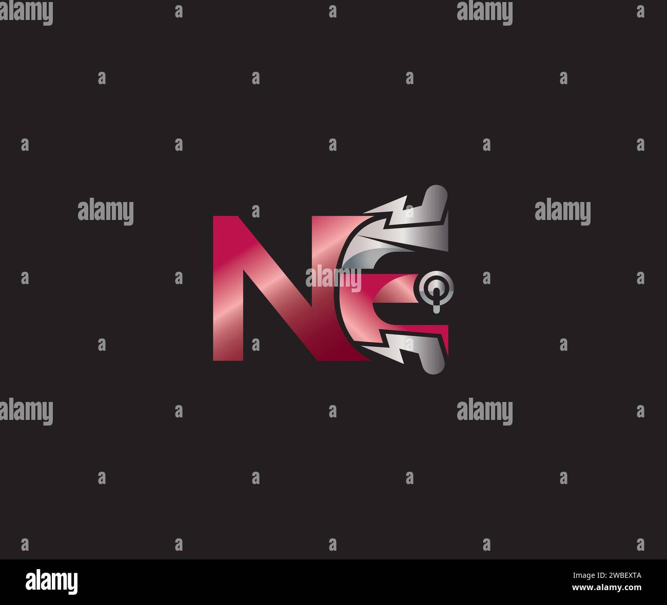 Letter ne logo Stock Vector Images - Alamy