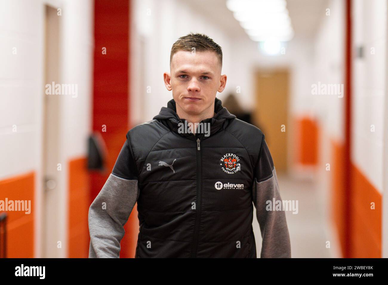Andy Lyons of Blackpool arrives ahead of the Bristol Street Motors ...