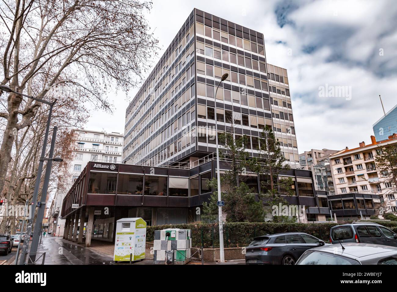Lyon, France - January 30, 2022: Modern office buildings and ...