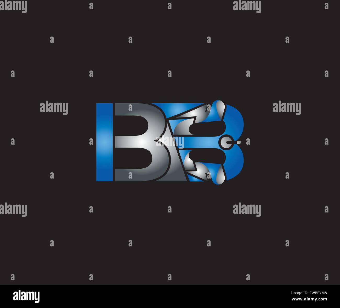 Electric BB letter creative Company Logo Design Blue Color Concept ...