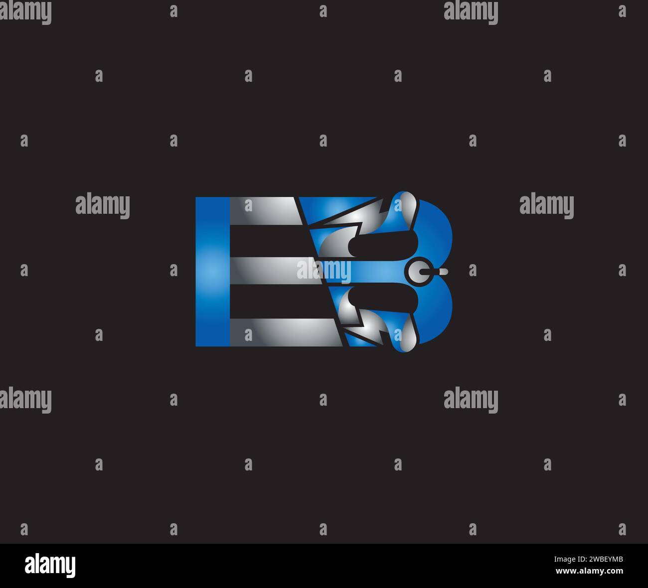 Electric EB letter creative Company Logo Design Blue Color Concept ...