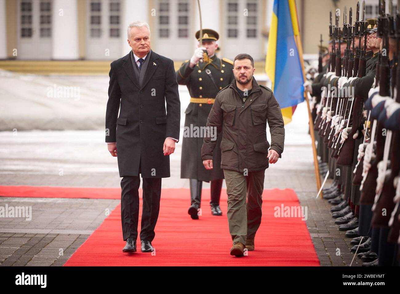 Vilinus, Lithuania. 10th Jan, 2024. Ukrainian President Volodymyr ...