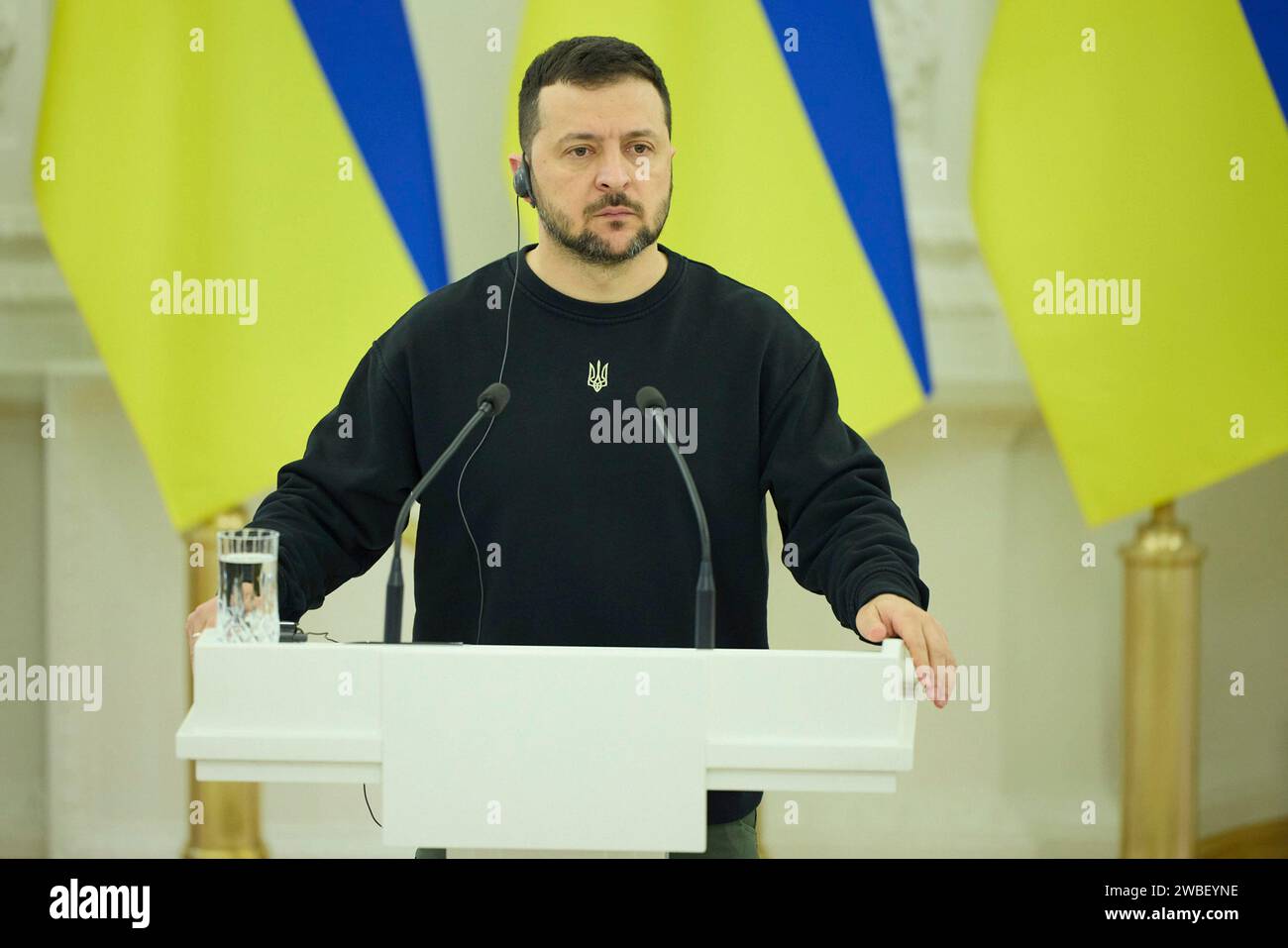 Vilinus, Lithuania. 10th Jan, 2024. Ukrainian President Volodymyr ...