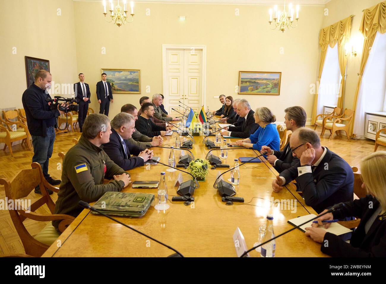 Vilinus, Lithuania. 10th Jan, 2024. Ukrainian President Volodymyr ...