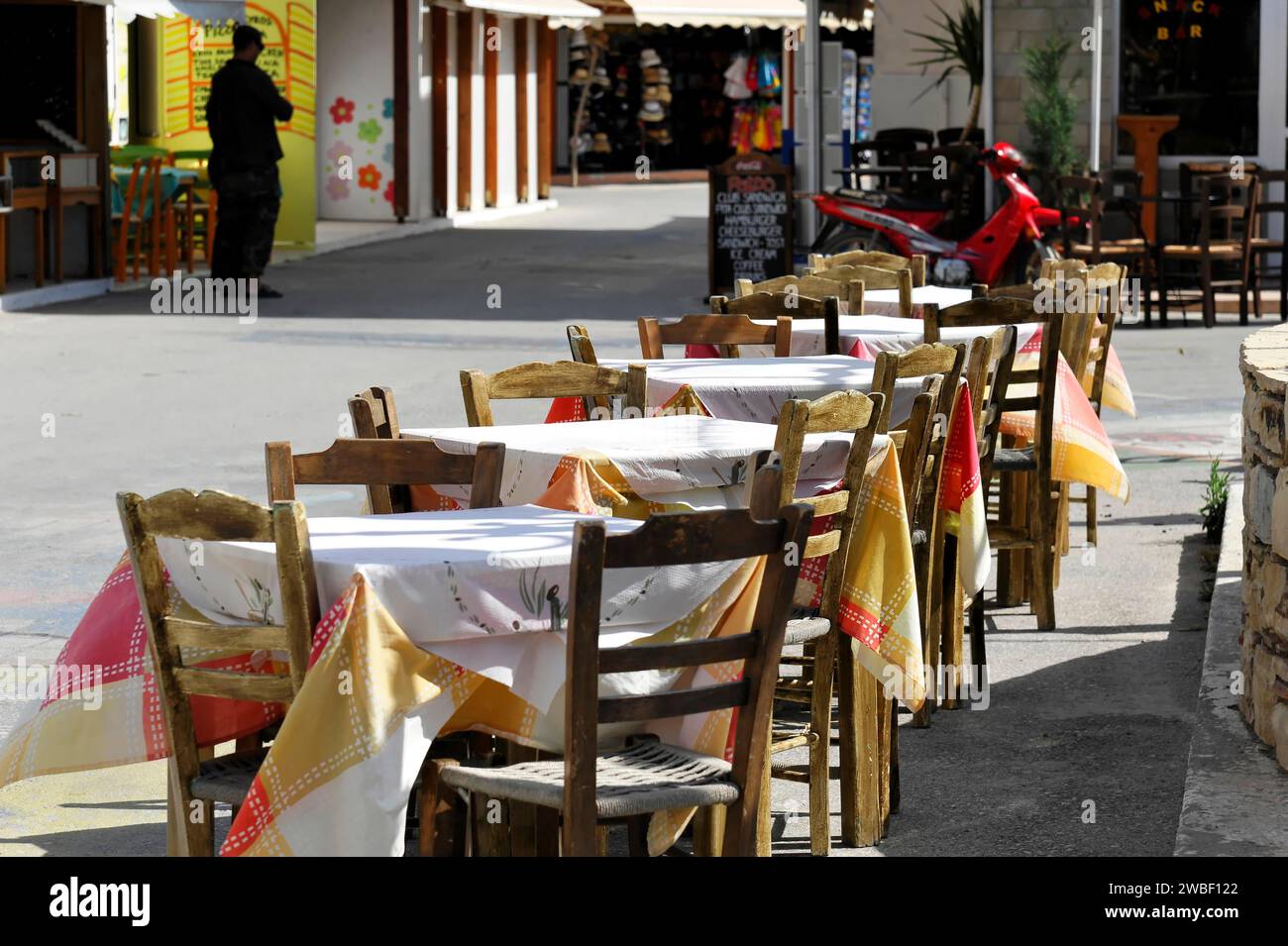 The bay of Matala, island, sea, village, summer, blue sky, beach ...