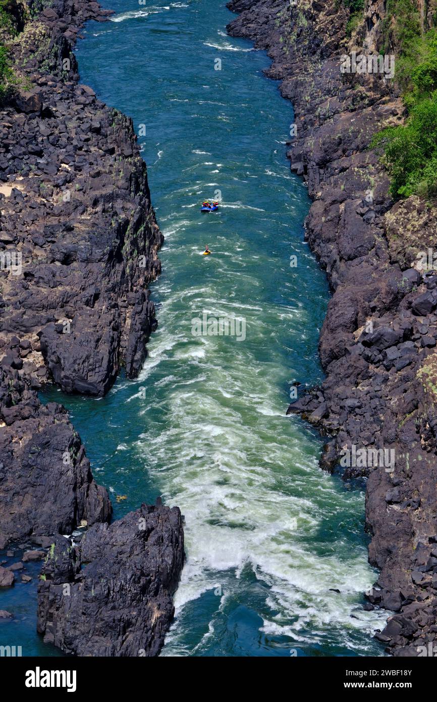 Zimbabwe, province de Matabeleland Nord, fleuve Zambèze au niveau des ...