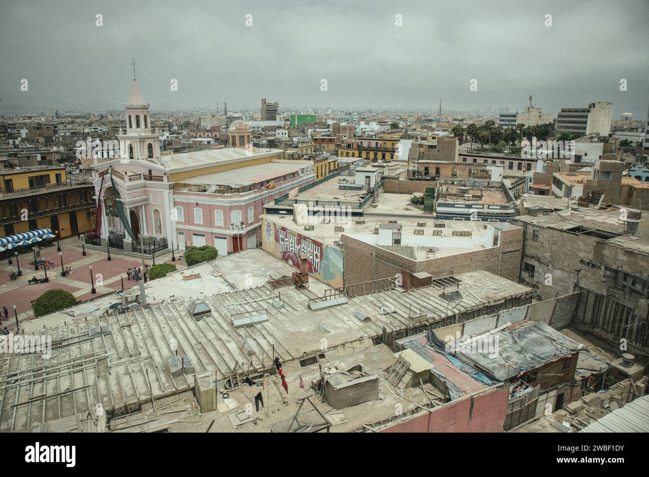 View over the old town from the terrace of the Callao Cultural Centre ...