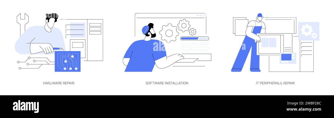 System administration isolated cartoon vector illustrations se Stock ...