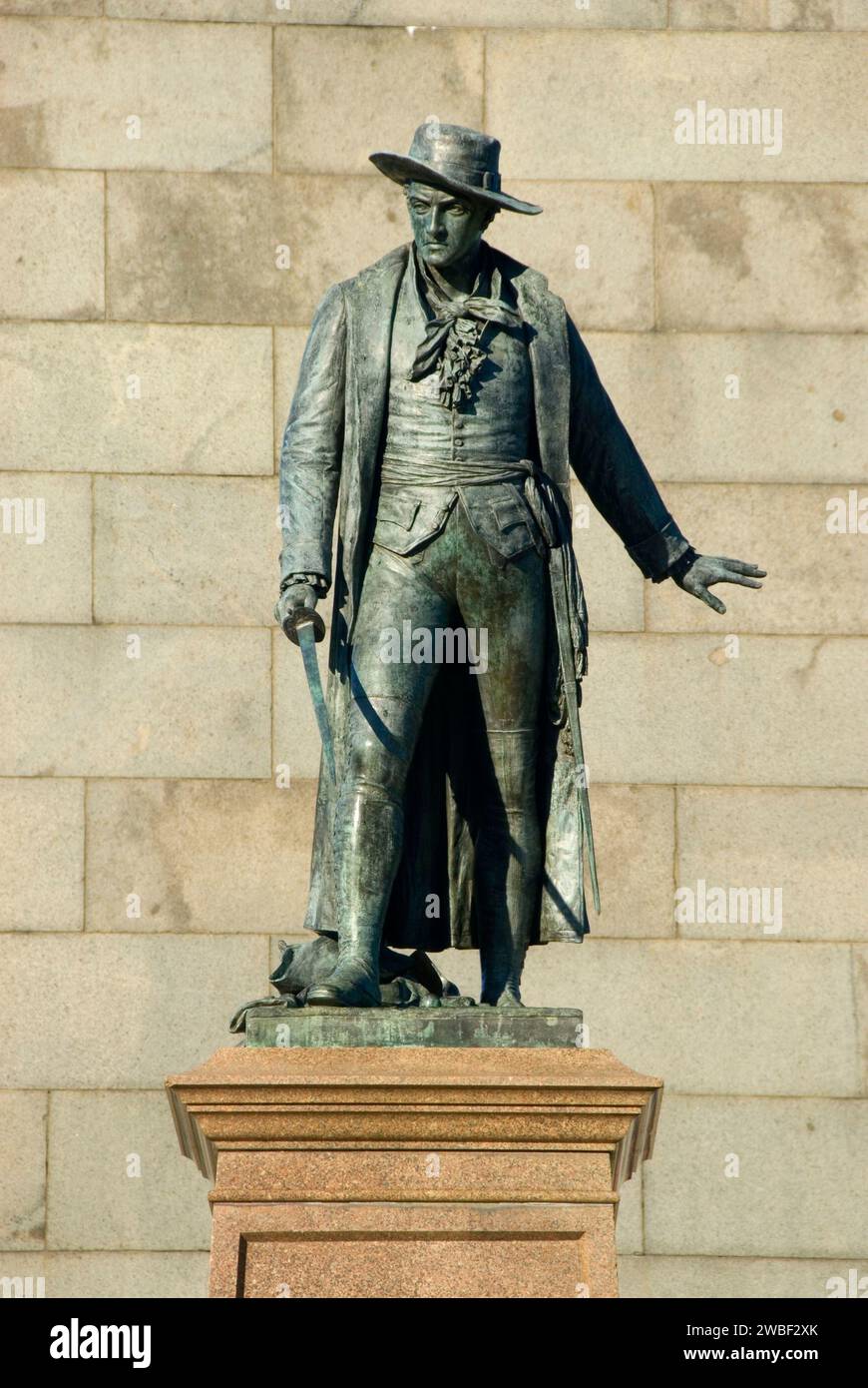 Colonel William Prescott statue at Bunker Hill Monument, Freedom Trail ...