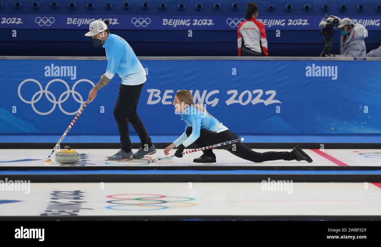FEB 5, 2022 - Beijing, China: Vicky Persinger and Chris Plys of Team ...