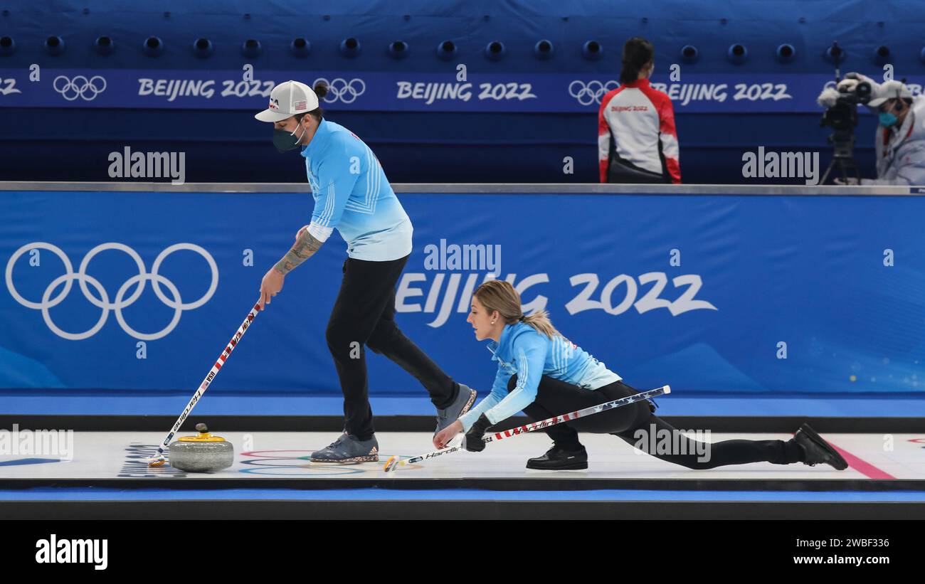 FEB 5, 2022 - Beijing, China: Vicky Persinger and Chris Plys of Team ...
