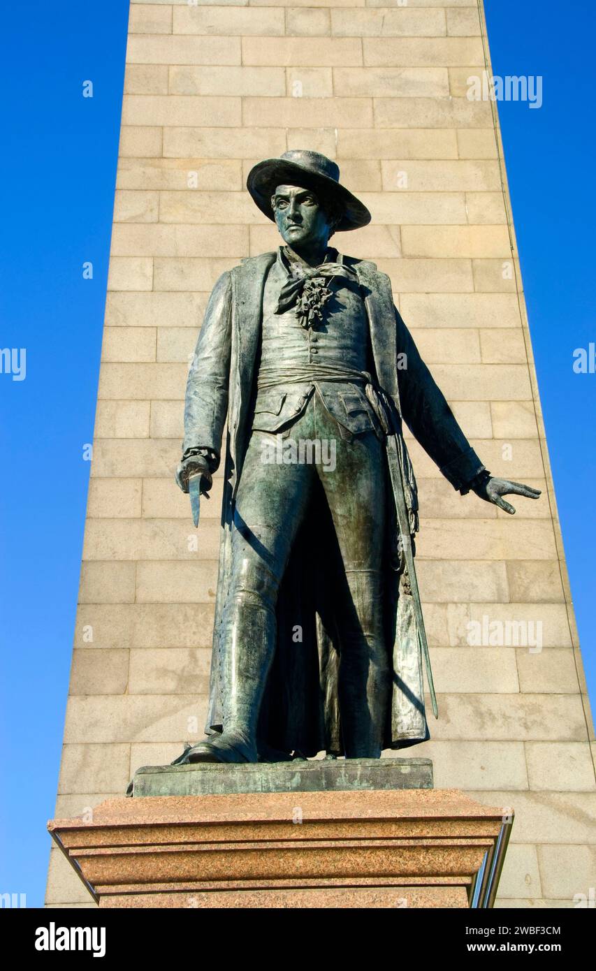 Colonel William Prescott statue at Bunker Hill Monument, Freedom Trail ...