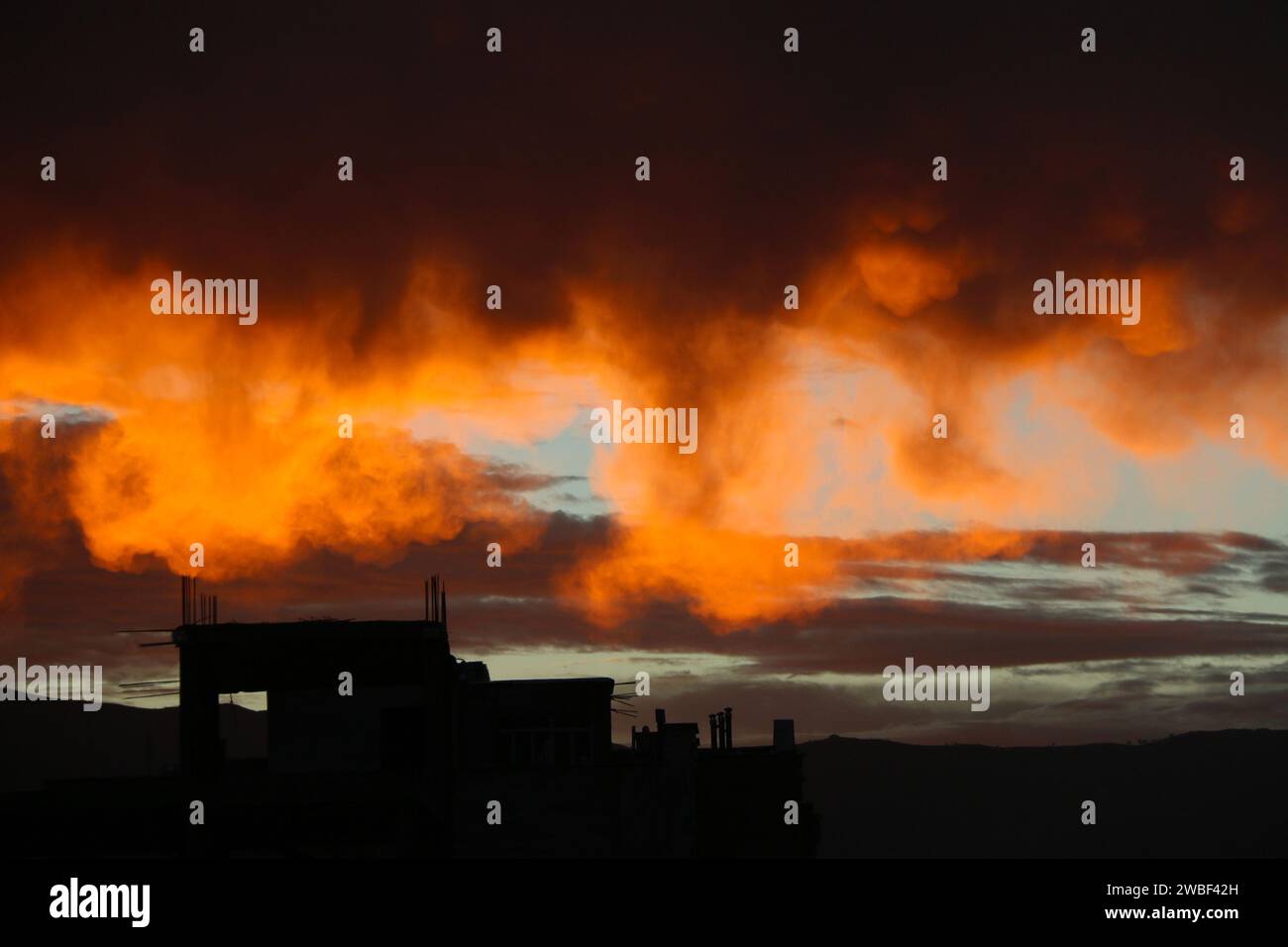 Fire from Sky Stock Photo - Alamy