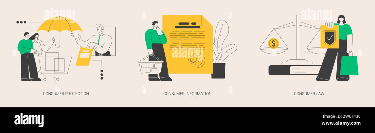 Buyers rights regulation abstract concept vector illustrations Stock ...