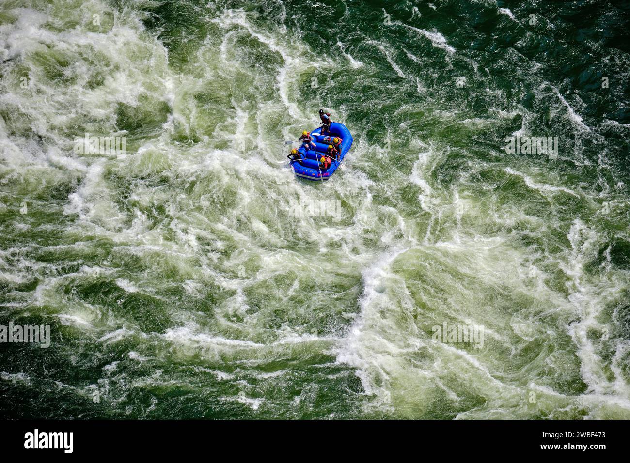 Zimbabwe, province de Matabeleland Nord, fleuve Zambèze au niveau des ...