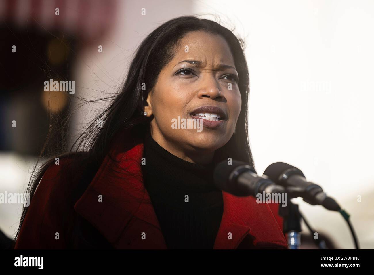 Florida Department of Children and Families Secretary Shevaun Harris speaks during a press ...