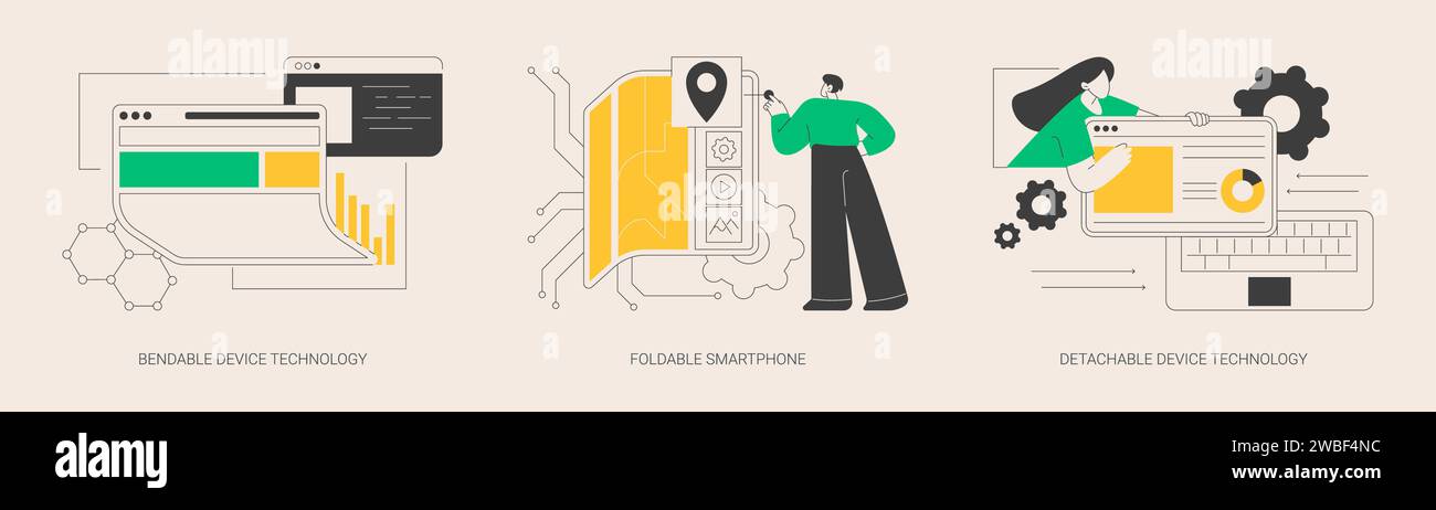 Next-generation electronics abstract concept vector illustrations Stock ...