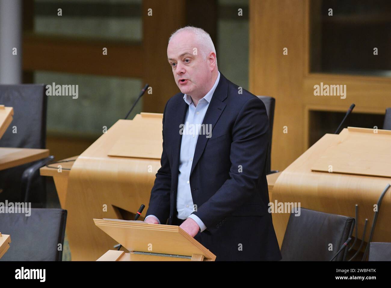 Edinburgh Scotland, UK 10 January 2024.Mark Ruskell MSP at the Scottish ...