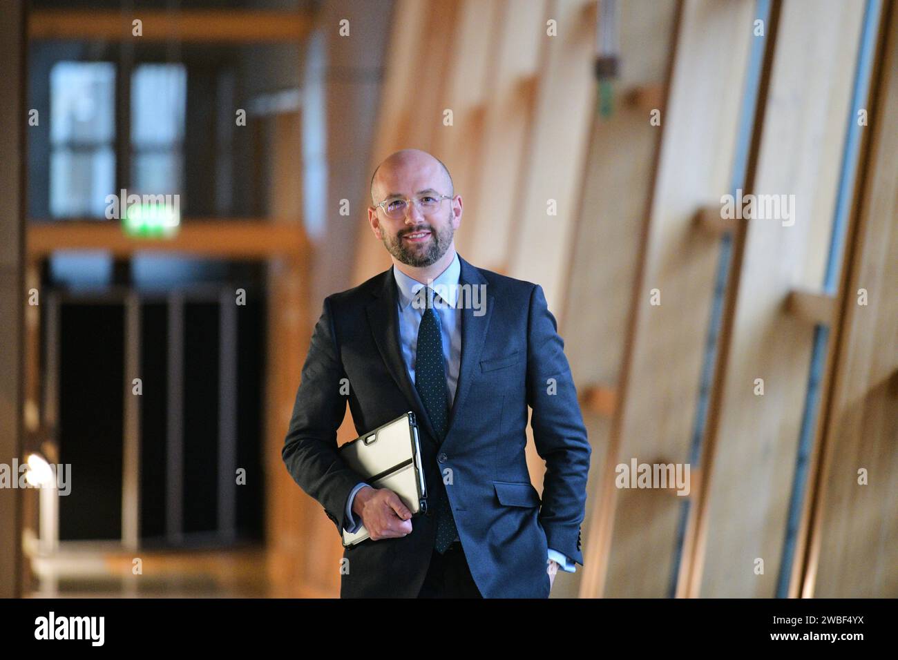 Edinburgh Scotland, UK 10 January 2024. Ben Macpherson MSP at the ...