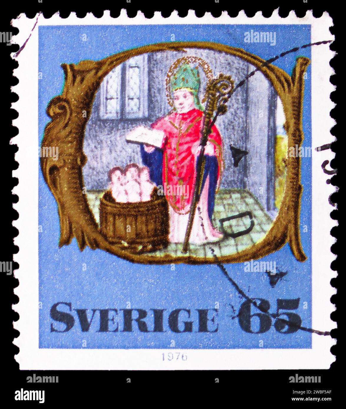 MOSCOW, RUSSIA - DECEMBER 17, 2023: Postage stamp printed in Sweden ...