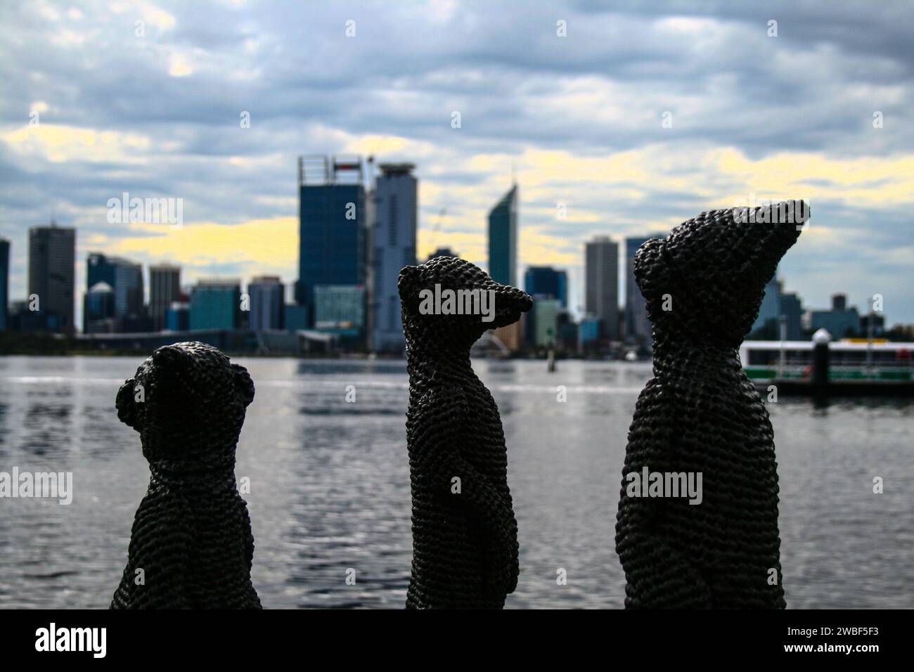 Meerkat statues in South Perth Stock Photo - Alamy