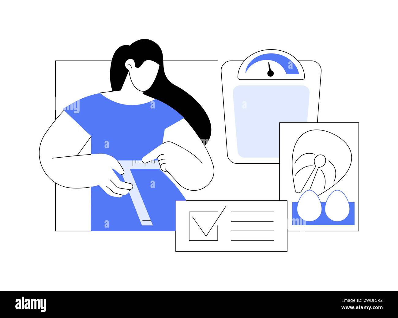 Diet results isolated cartoon vector illustrations Stock Vector Image ...