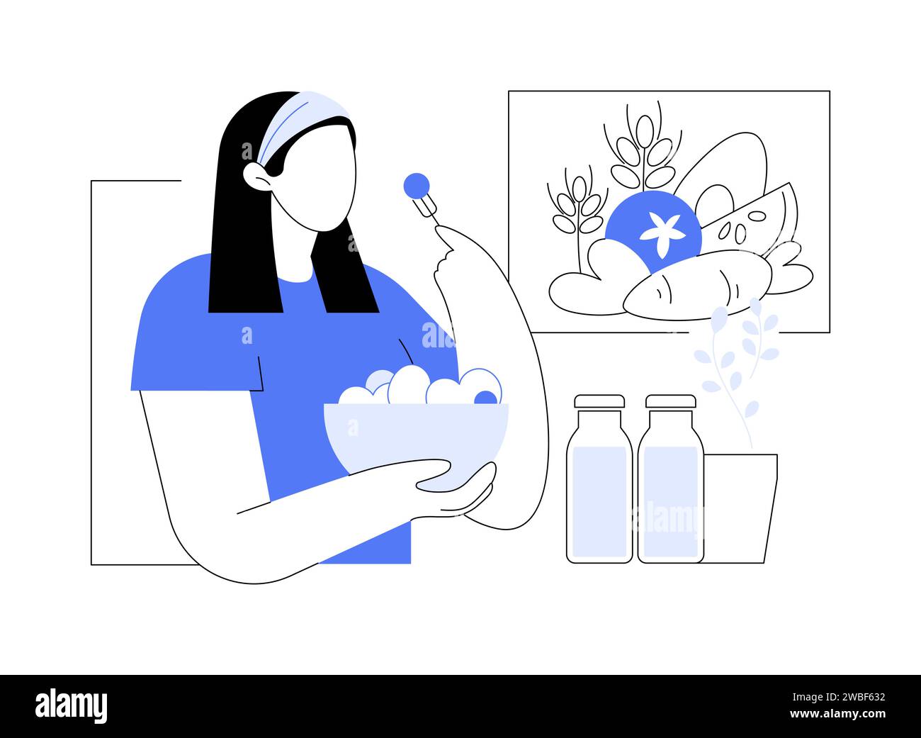 Raw eating isolated cartoon vector illustrations Stock Vector Image ...