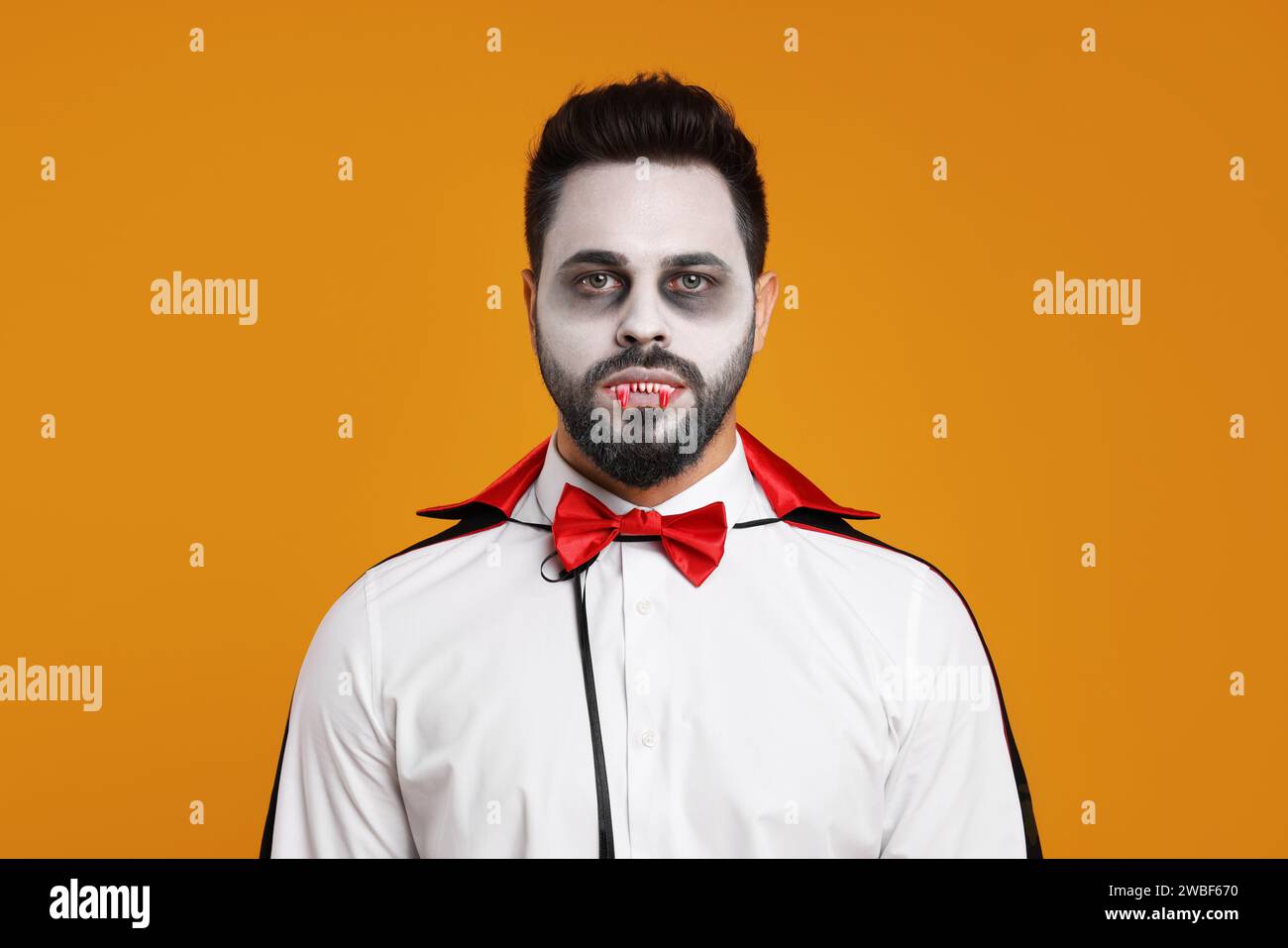 Scary vampire man fangs in hi-res stock photography and images - Alamy