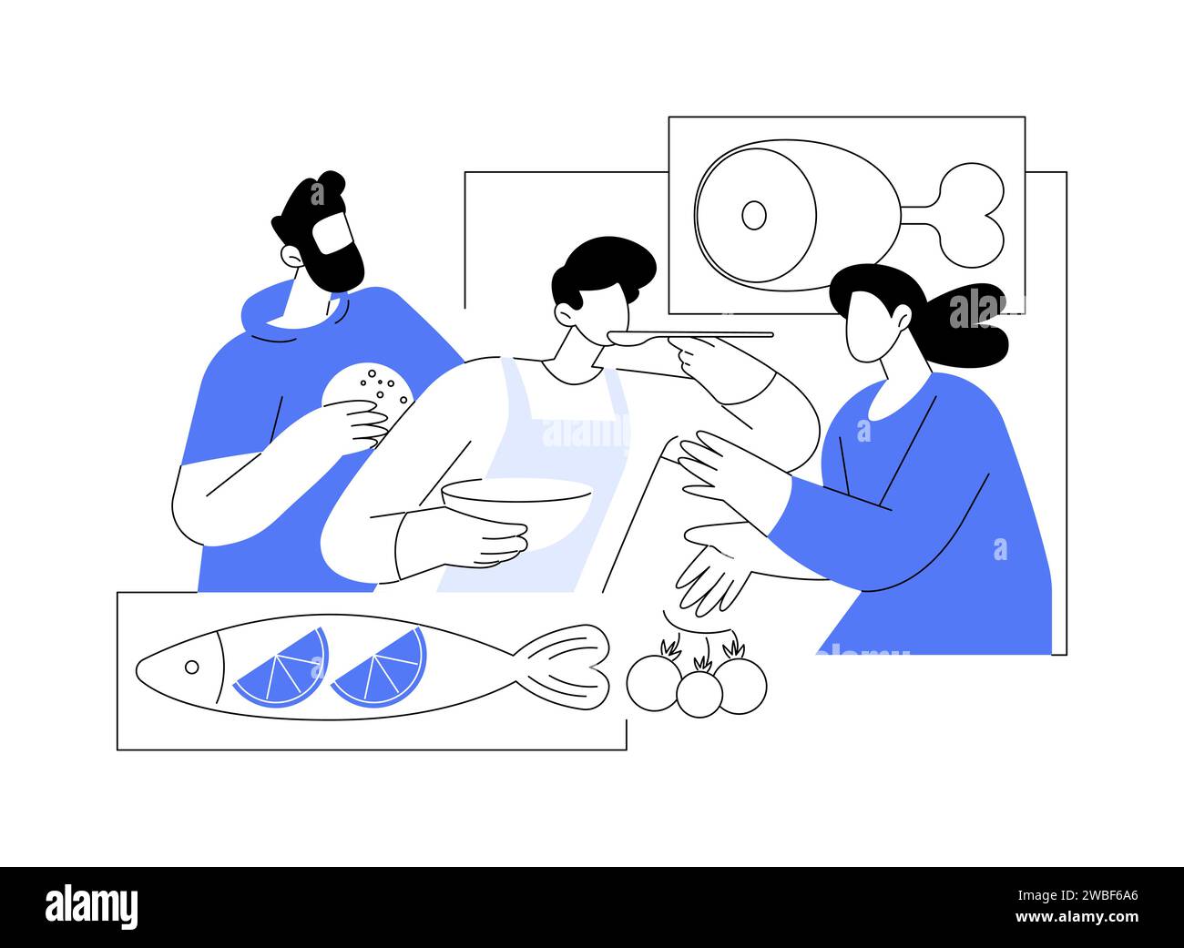 Paleo diet isolated cartoon vector illustrations Stock Vector Image ...