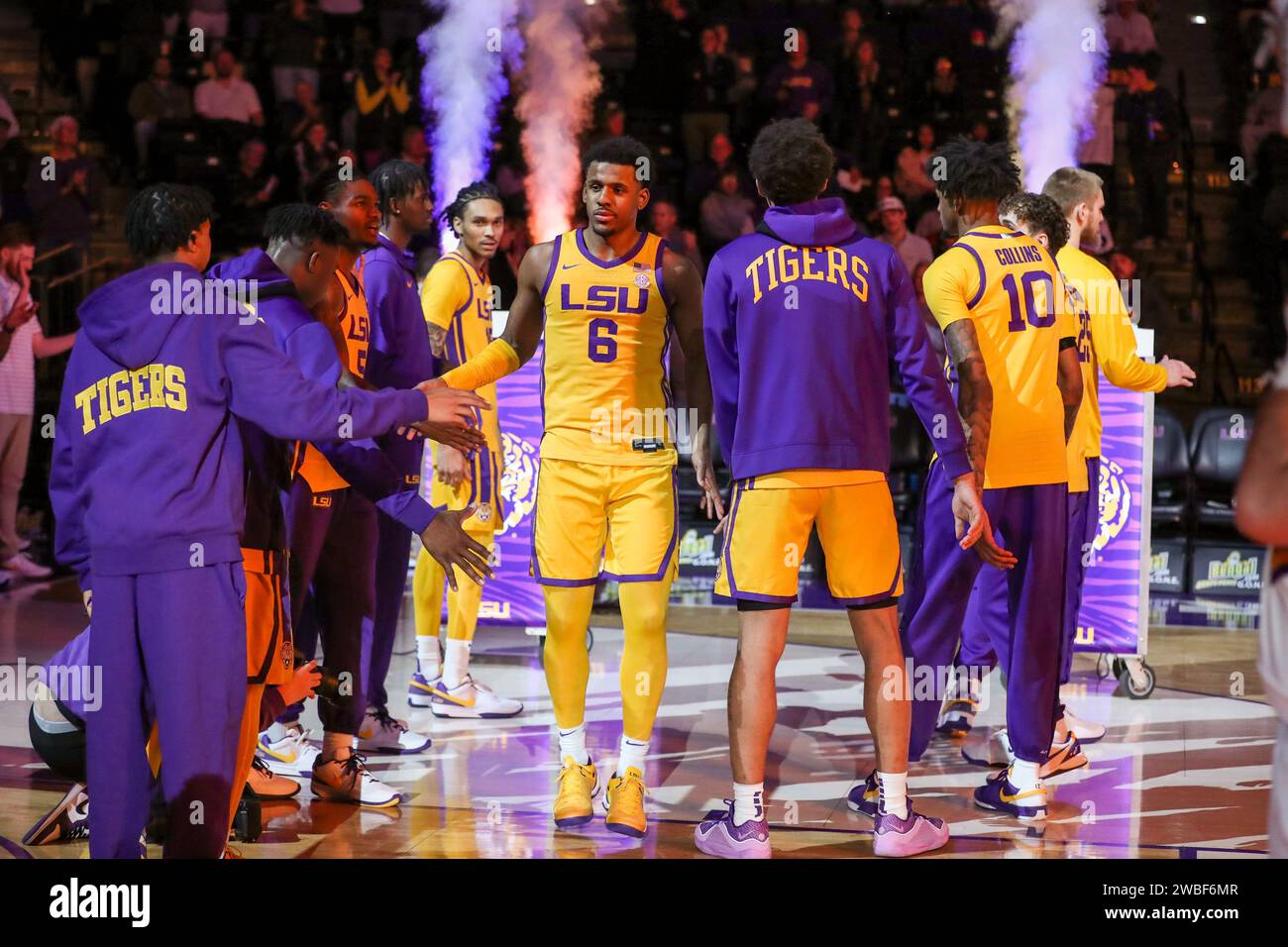 Baton Rouge, LA, USA. 09th Jan, 2024. LSU's Jordan Wright (6 is ...